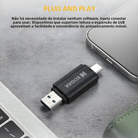 Kodak K143D Tipo C USB Flash Drive OTG 2 EM 1 USB 3.2 USB Pen Drive ...