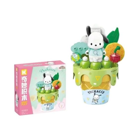 Kuromi My Melody Hello Kitty Ice Cream Cake Decoração Sanrio Building ...