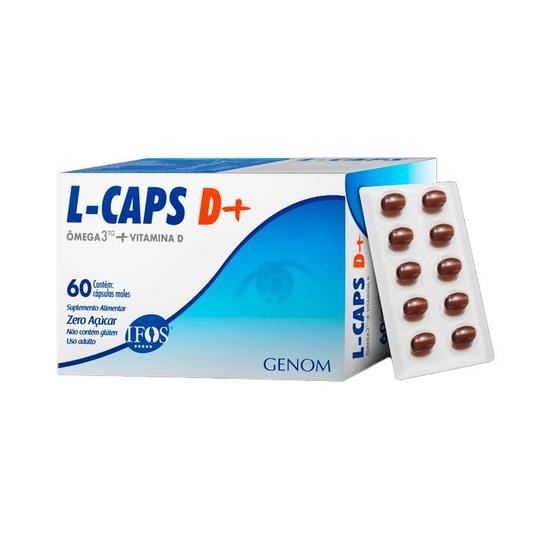 L- Caps D+ Ômega 3 + Vitamina D 60 Cápsulas - Genom - Vitaminas A-Z ...