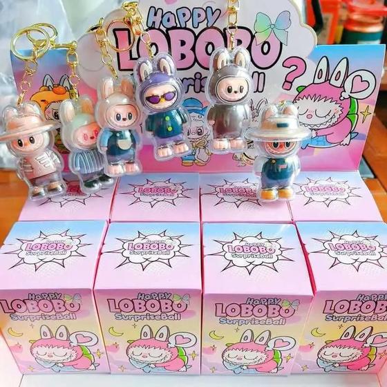 Labubu Blind Box Conjunto De 12 Chaveiros De PVC Pingentes De Mochila ...