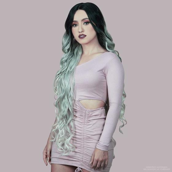 Lace Front Loira Ondulada Acinzentada Platinada Cinza 80cm Peruca ...