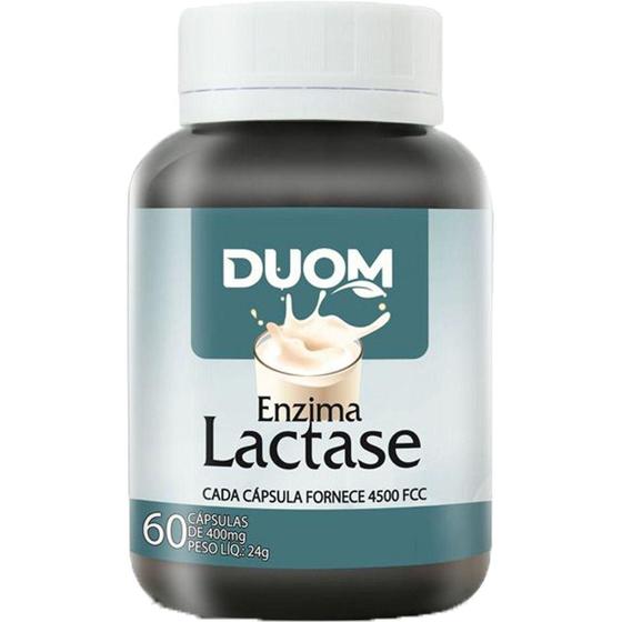 Lactase (Enzima) - 60 Cápsulas 400mg - Duom - Lactase - Magazine Luiza