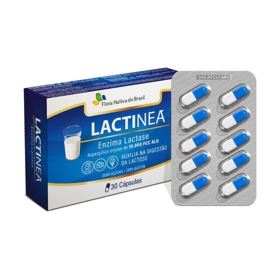 Lactinea (enzima lastase 10,000 fcc) 30 caps - Flora Nativa do Brasil ...