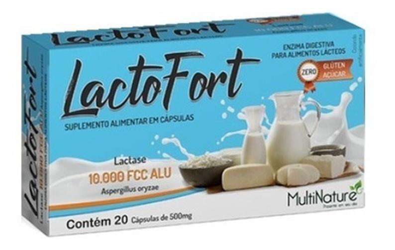 Lacto Fort 10.000 Fcc Alu 500Mg C/20 Cápsulas - Multinature - Lactase ...