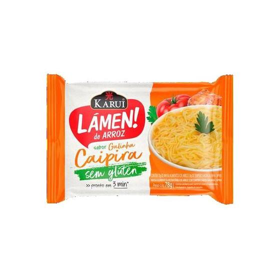Lámen de Arroz Macarrão Instantâneo sem Glúten Galinha Caipira 78g - Karui - Macarrão ...