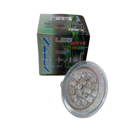 Lampada 18 leds dicroica rgb mr16 127v base gx6.35 xelux - Lâmpada ...