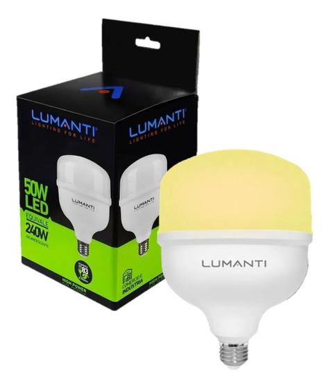 Lampada Bulbo 50w Branco Quente 3000k Amarela Alta Potencia - Lumanti ...