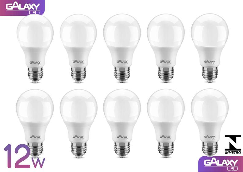 Lâmpada Bulbo Led 12w Branco Kit c/10 unidades 6500k Bivolt 110/220v ...