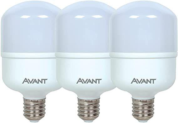 Lâmpada Bulbo LED 20W Luz Branca Bivolt - Kit 3 Unidades - Avant ...