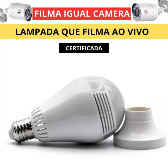 Lampada Camera 360 C/microfone Alarme Sensor De Presença MELHOR LAMPADA ...