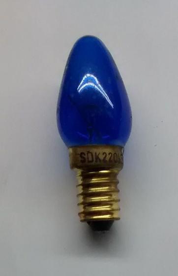 Lampada Chupeta Incandescente E14 220v 5w Azul - SDK - Lâmpada ...
