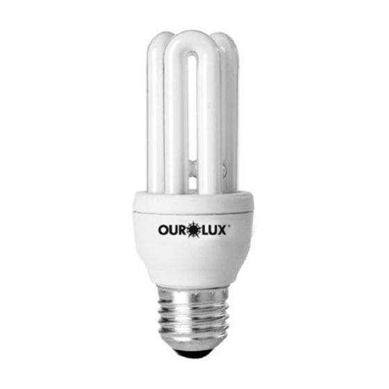 Lâmpada Compacta Fluorescente 3U E27 6400K 20W 220V Ourolux - Lâmpada ...