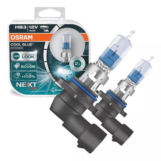 Lampada COOL BLUE Super Branca Encaixe HB3 60W 5000K Osram - Lâmpada Automotiva Super Branca ...