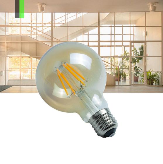 Lâmpada De Filamento Led Bulbo Retrô 6w 2300k G80 Filamento Carbono ...