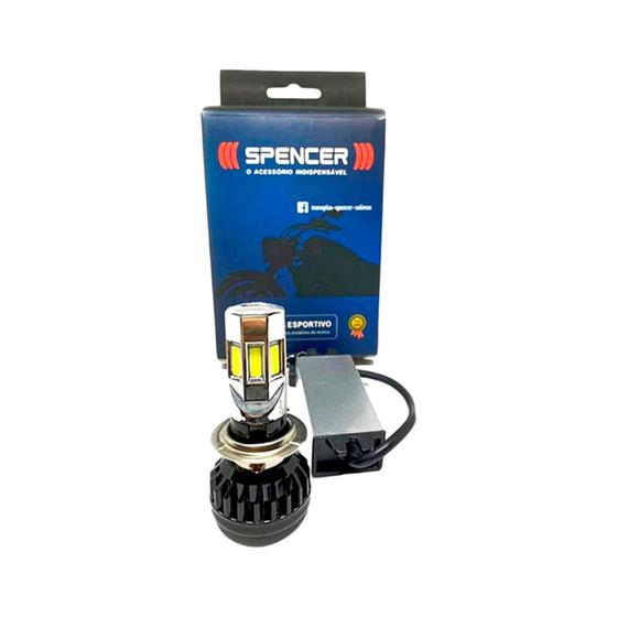 Lâmpada farol h4 / h6 led (6 leds) - spencer - Outros Automotivo ...