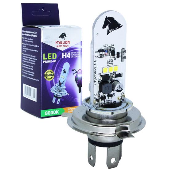 Lâmpada Farol LED h4 xl 250R/ XLR 250 (Efeito Xenon) Stallion - Lâmpada Automotiva - Magazine Luiza