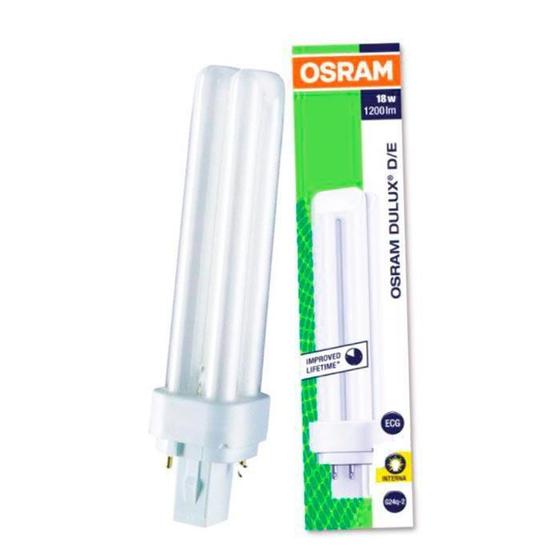 Lâmpada Fluorescente Compacta DULUX D/E 18W Amarela 827 4 Pinos Bivolt Osram - Lâmpada ...