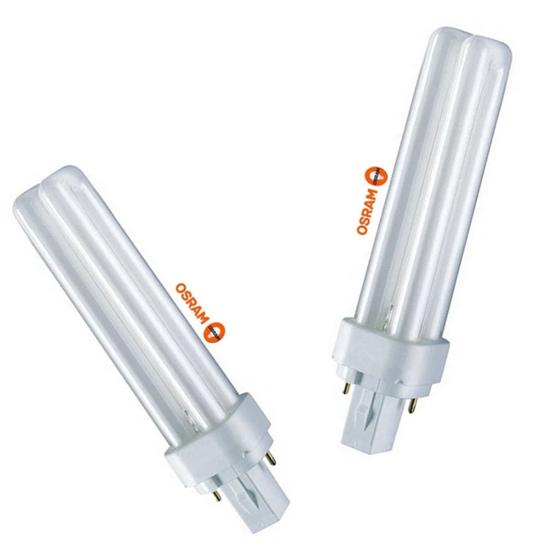 LAMPADA FLUORESCENTE COMPACTA OSRAM DULUX D 2PINO 26W 840(4000k ...