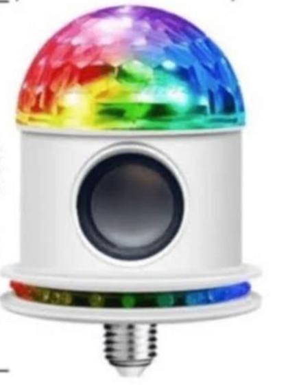 Lâmpada Globo de Luz Bluetooth toca Música Caixa de Som Bivolt E27 Jogo ...