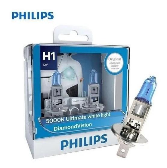 Lâmpada H1 Philips Diamond Vision 5000K A Mais Forte Par - Lâmpada ...