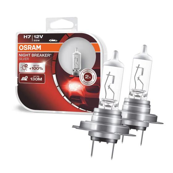 Lâmpada Halógena H7 Nightbreaker Silver 64210NBS 12V DUO Osram (Par ...