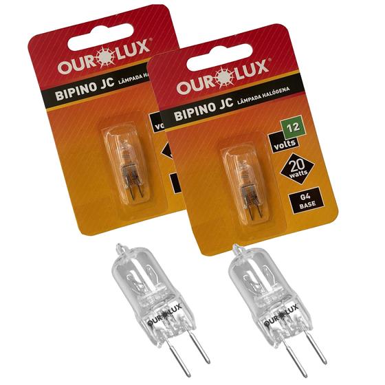 Lampada Halógena Ourolux Bipino Jc 12v 20w G4 - Kit 02 Peças - Lâmpada ...
