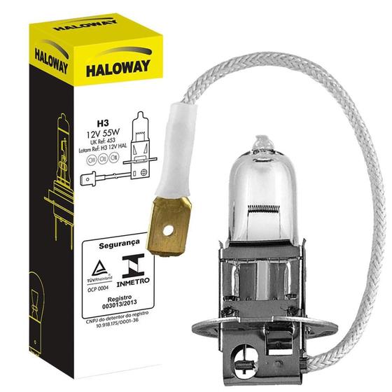 Lâmpada Haloway Halógena H3 12V 55W PK22S Farol - Philips - Lâmpada ...