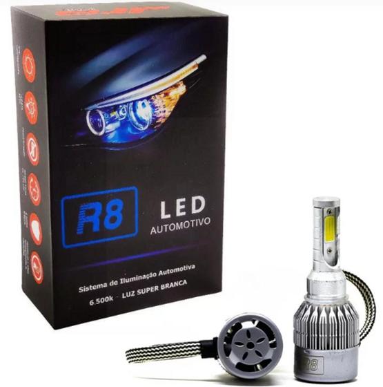 Lâmpada HB3 Super Led R8 Branca 6.500K 3.000 Lúmens - JR8 - Outros ...