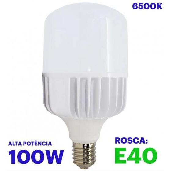 Lâmpada LED 100w Bulbo E27 Bivolt 6500k Branco Frio 8000 lumens Alta ...