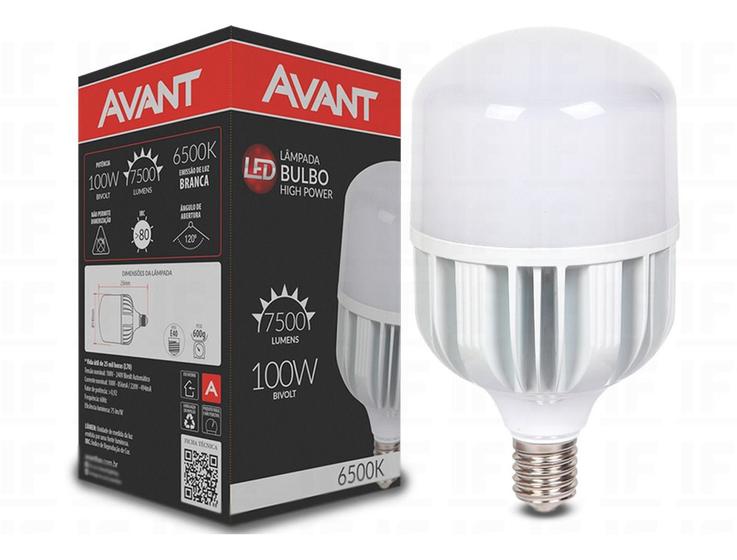 Lâmpada Led 100w Bulbo E40 Bivolt Alta Potência Galpão - Avant ...