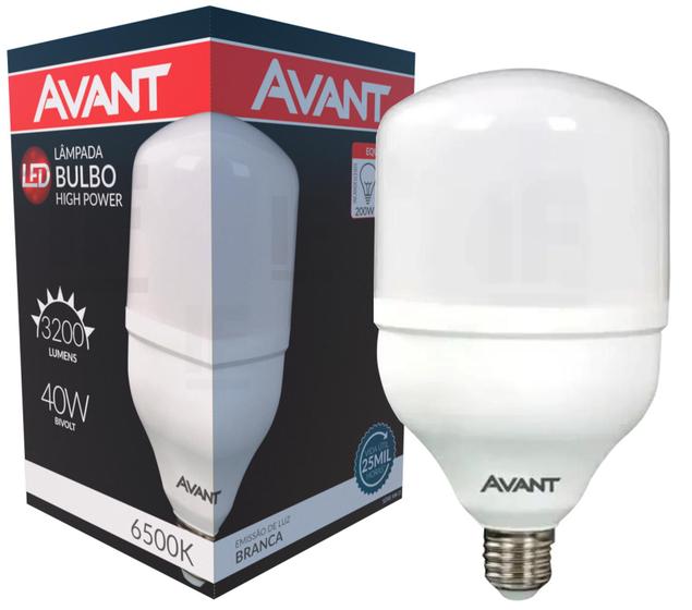 Lampada Led 40w Iluminação Forte Area Grande E27 Branca Fria - Avant ...