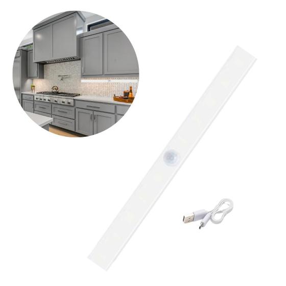 Lâmpada Led 5W Barra 50Cm Usb Sensor E Adesivos Magnéticos - Mj ...