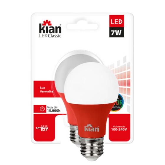 Lâmpada Led 7w Color Classic Decorativa Bivolt E27 - KIAN - Lâmpada de ...