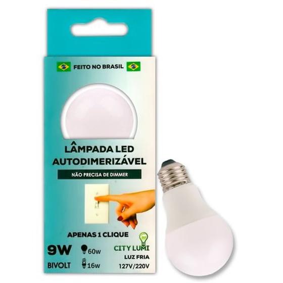 Lâmpada Led Auto Dimerizável 9W- Luz Fria - City Lumi - Lâmpada de LED ...