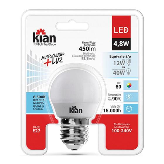 Lampada Led Bolinha 4,8w 6500k Kian - Lâmpada de LED - Magazine Luiza