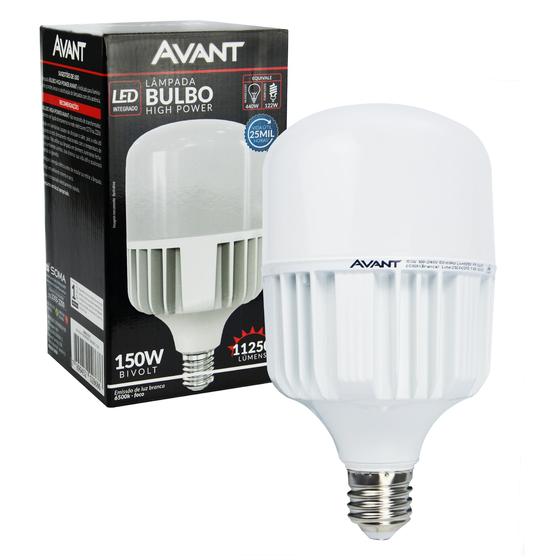 Lâmpada led bulbo 150w Alta Potencia E40 Bivolt Branco Frio 6500k ...