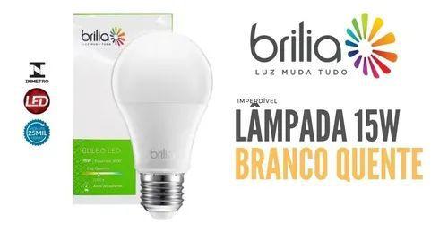 Lâmpada Led Bulbo 15w 3000k Bivolt E27 Amarela Brilia 436882 - Lâmpada - Magazine Luiza