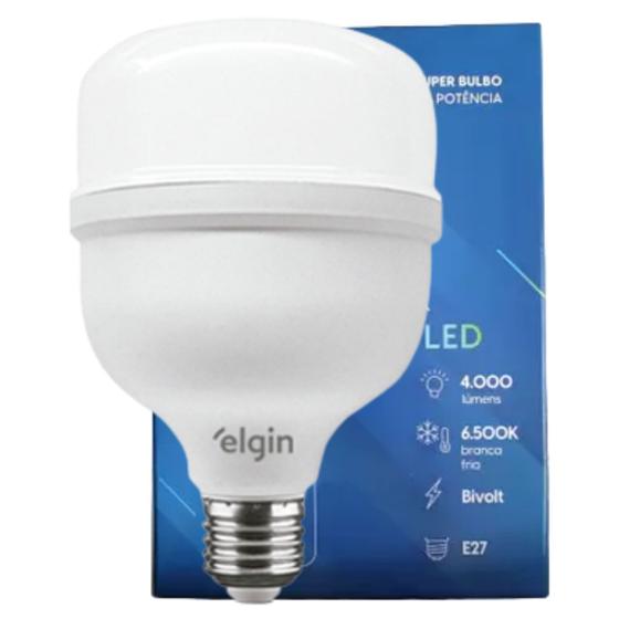 Lampada Led Bulbo 50W Alta Potência 4000Lm E27 6500K Luz Branca Economica Eficiente Para ...