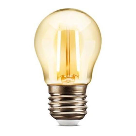 Lâmpada LED Bulbo Filamento G45 2W Amarela 2400K Bivolt Blue - Lâmpada ...