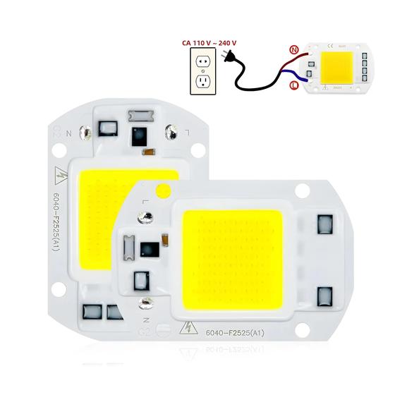 Lâmpada LED COB Inteligente IC 10W 20W 30W 50W Sem Driver 110V 220V Branco Frio Quente DIY ...
