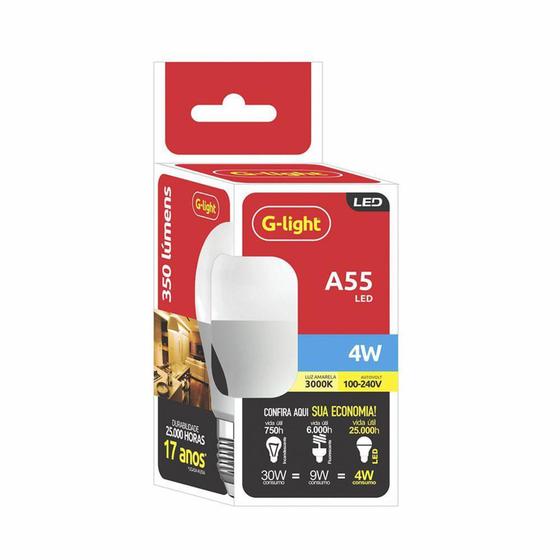 Lâmpada Led G-Light A55 4w 3000k Bivolt E27 - G Light - Lâmpada de LED ...