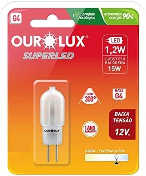Lampada LED G4 Ourolux Bipino 1,2w 12v KIT COM 10 - Lâmpada - Magazine Luiza