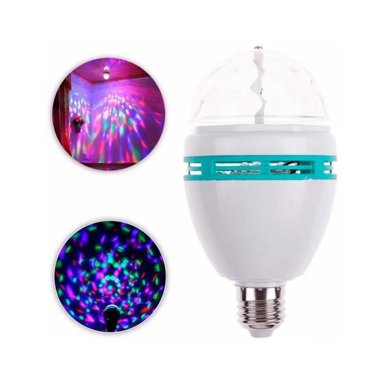 Lampada Led Giratoria Colorida Rgb Balada Decoração Festa - ECOODA ...