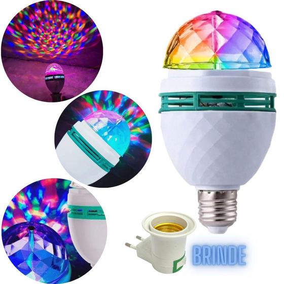 Lampada Led Giratoria Colorida Rgb Balada Decoração Festa - Tomate ...