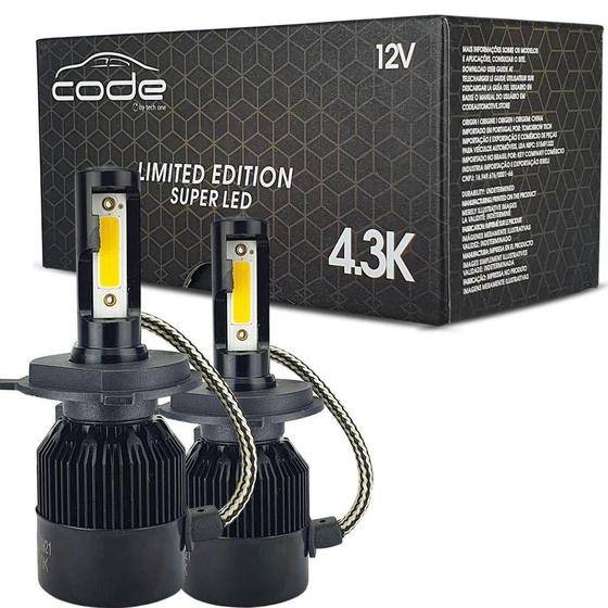 Lampada Led H4 4300K 7600 Lumens Techone Code Super Led - TECH ONE - Lâmpada Automotiva Led ...