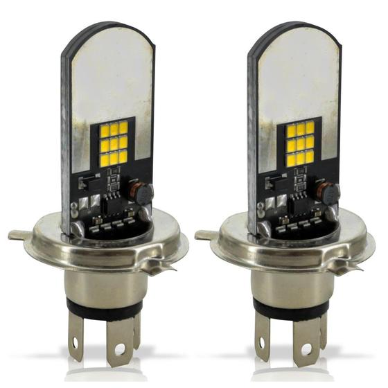 Lâmpada LED H4 Slim 6.500K 12V a 24V Luz Branca - Autopoli - Lâmpada ...