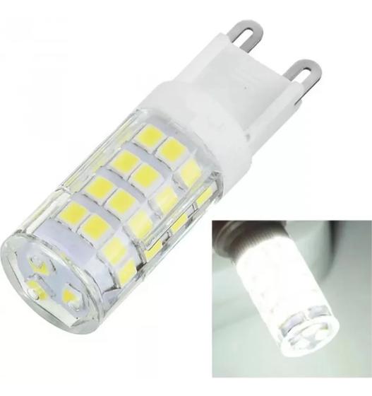 Lâmpada led halopin g9 5w acrílico- base porcelana - BRILUZ - Lâmpada ...