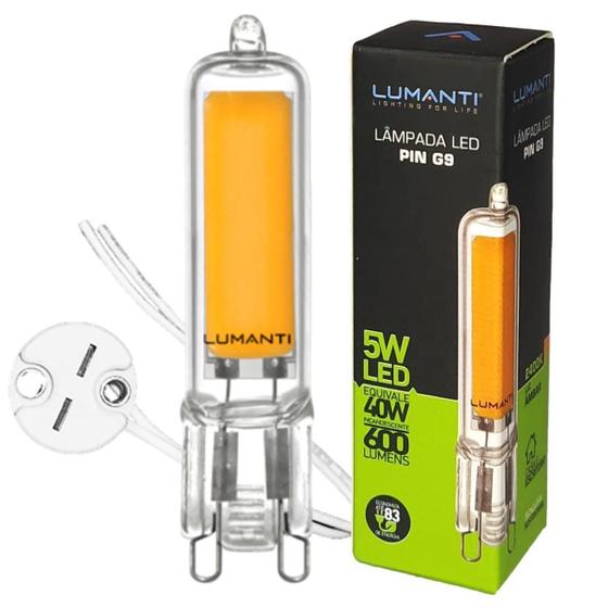 Lâmpada Led Halopin G9 Bipino 5W 127V Branco Quente +Soquete - Lumanti - Lâmpada - Magazine Luiza