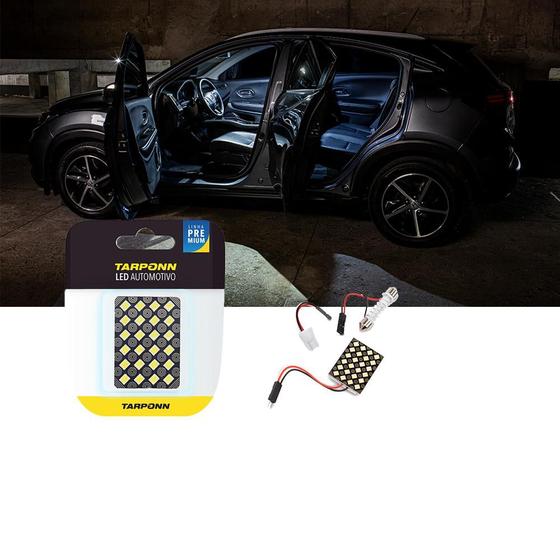 Lâmpada Led Interior Carro Placa 24 Leds C/ 2 Conectores - Tarponn ...