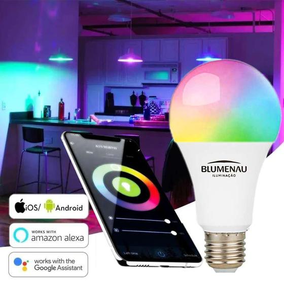 Lâmpada Led Smart Wifi 9W Rgb Alexa Google Infinity Blumenau - Blumenau Iluminacao - Lâmpada ...